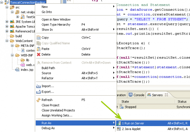 Database Connection Pooling In Tomcat Using Eclipse Db Connection Pooling Tomcat 1171