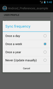 Android Preferences Activity example tutorial. Preference tutorial