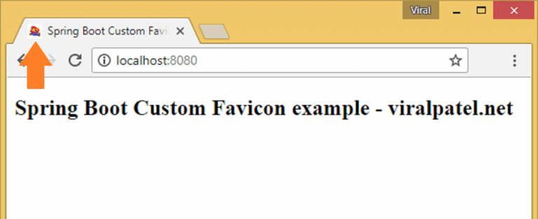 Spring Boot Custom Favicon example - How to set custom Favicon