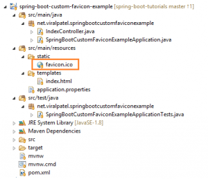 Spring Boot Custom Favicon example - How to set custom Favicon